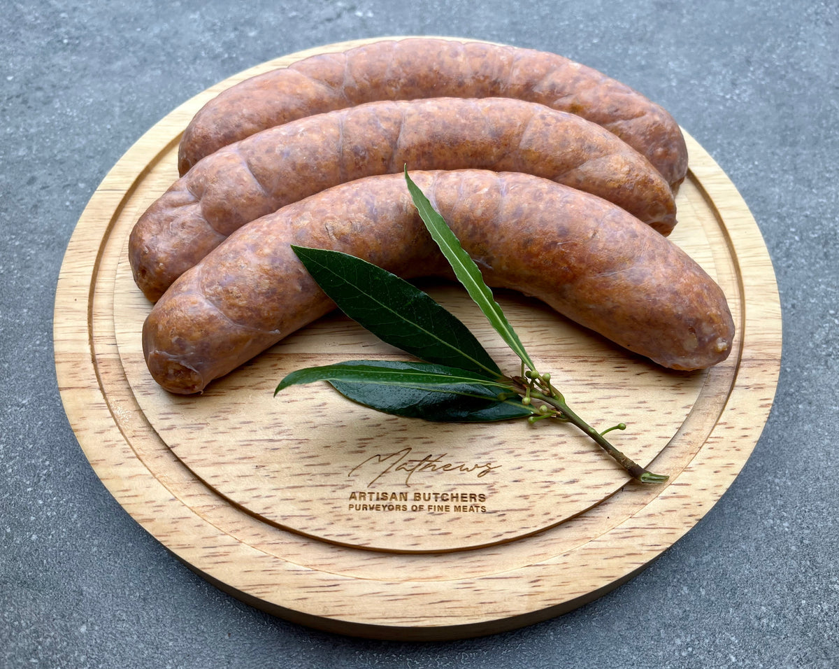 Free Range Beef & Lamb Thick Sausages – mathewsbutchersonline